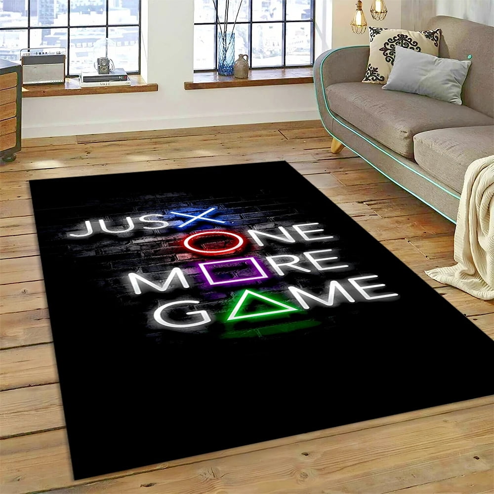 3D Gamer Game Gamepad Cartoon Carpet Rug for Home Living Room Bedroom ...