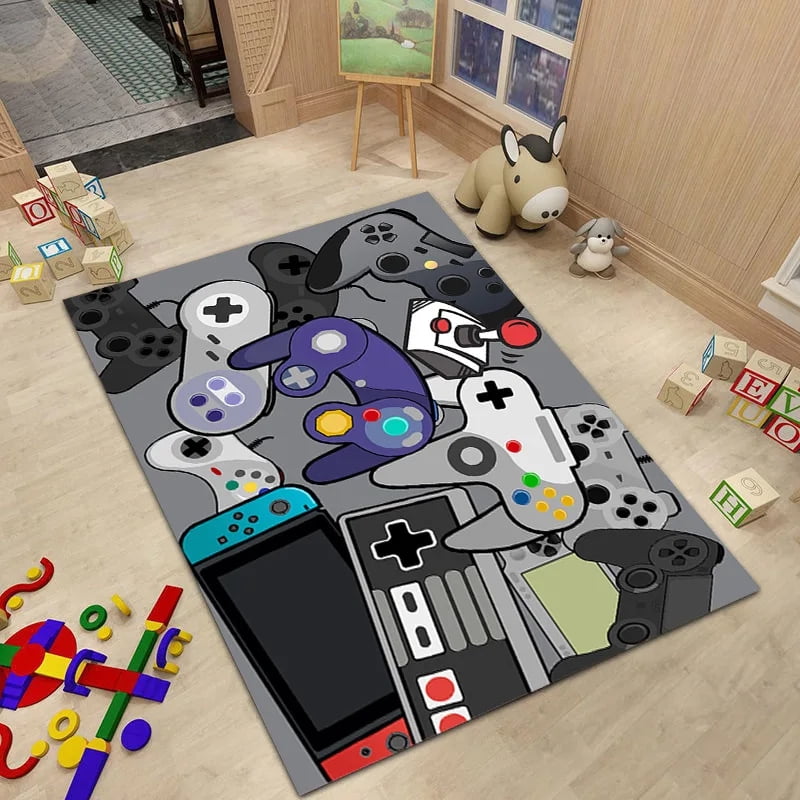 3D Gamer Rug Children's Room Carpet Anime Game Controller Door Mat Home ...