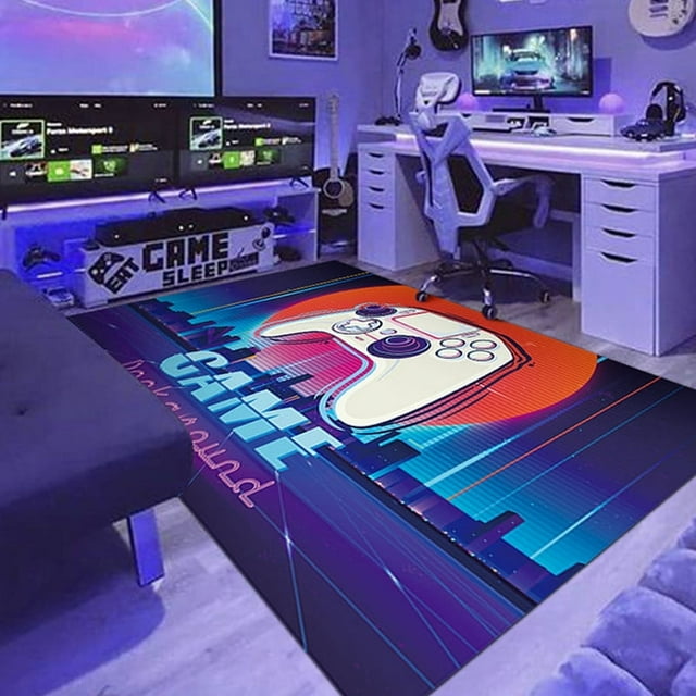 3D Gaming themed large area Rugs E-sports Room ration Rug Cartoon ...