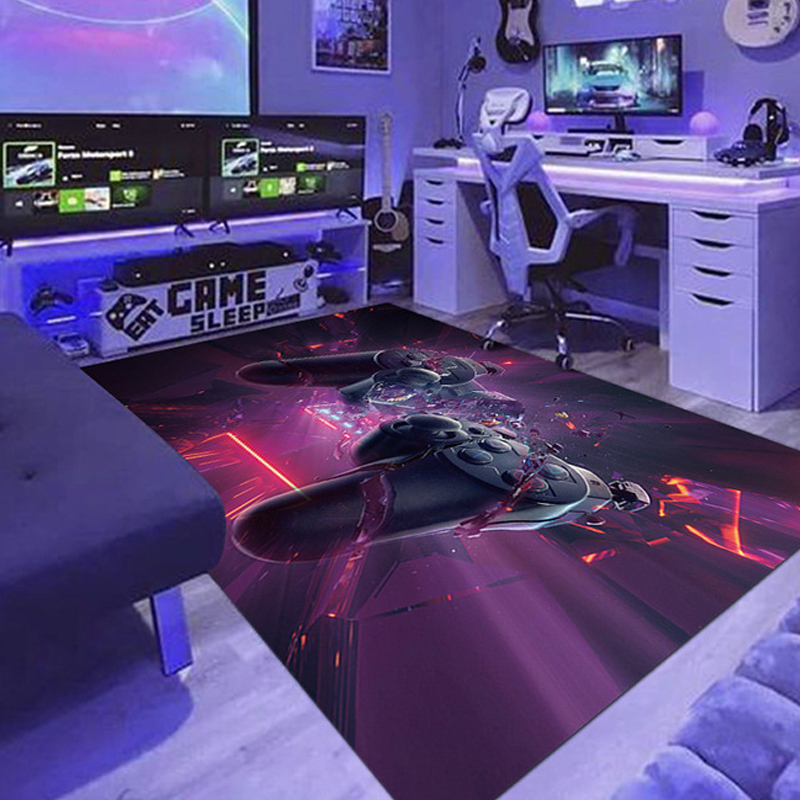 3D Gaming themed large area Rugs E-sports Room ration Rug Cartoon ...
