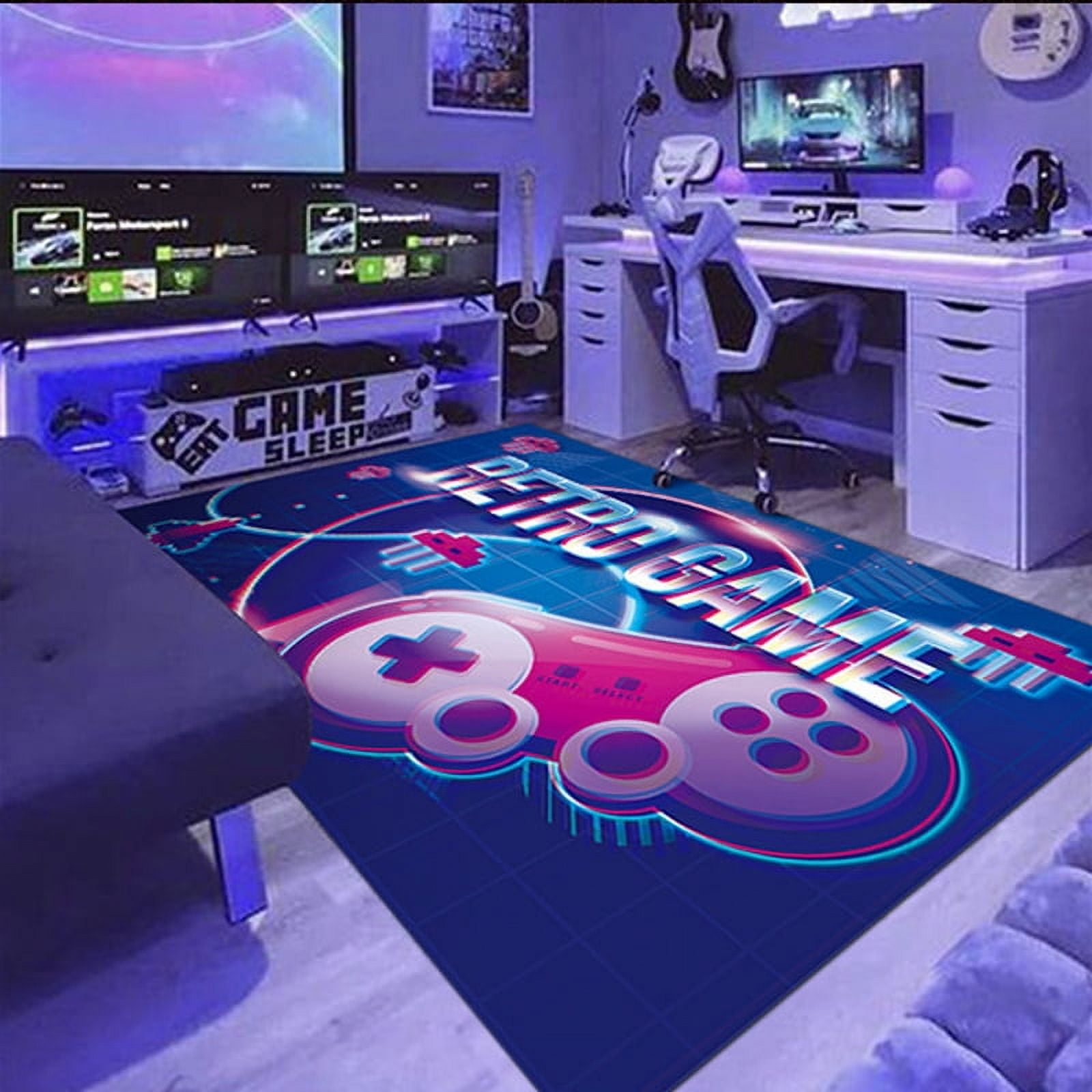 3D Gaming themed large area Rugs E-sports Room ration Rug Cartoon ...