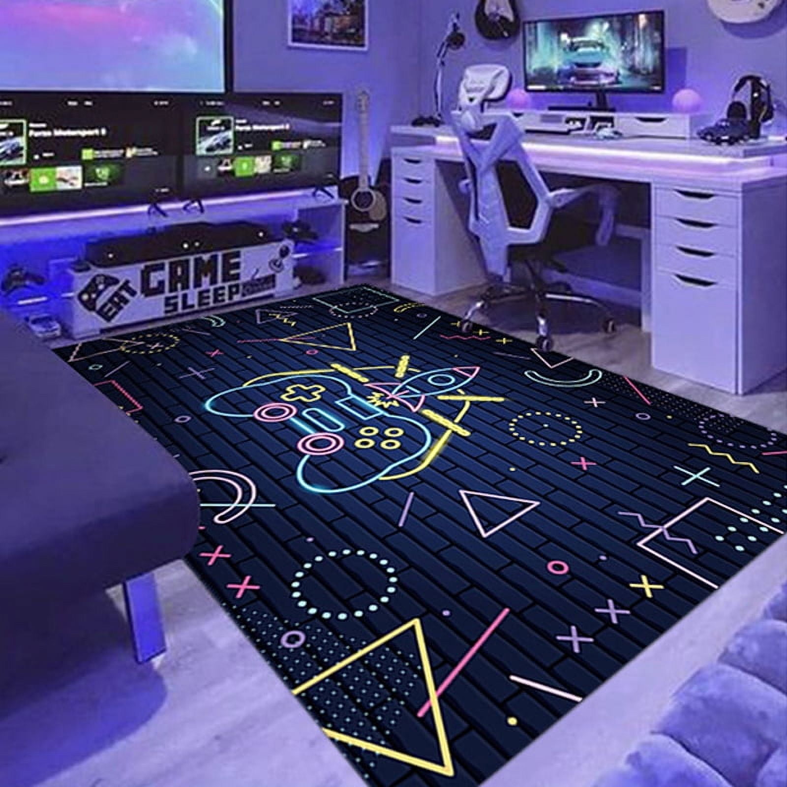 3D Gaming themed large area Rugs E-sports Room ration Rug Cartoon ...