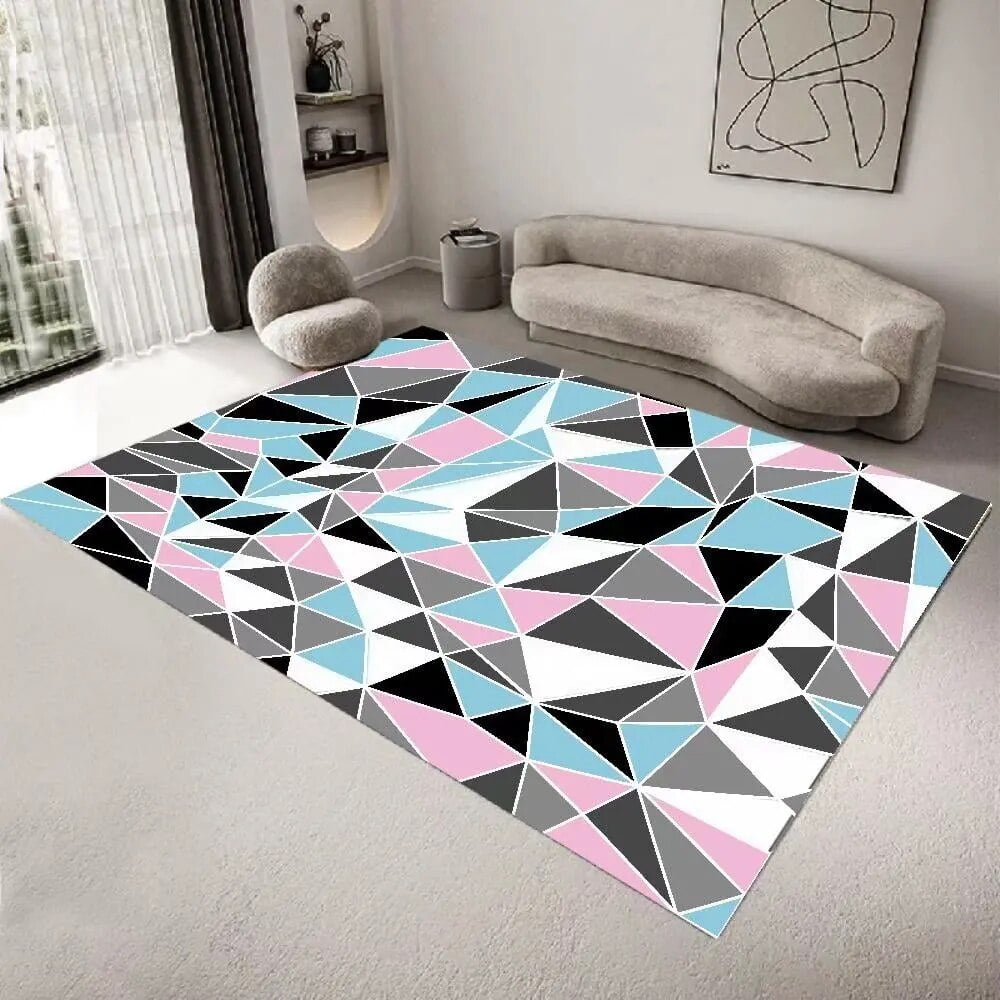 3D Geometric Carpet for Living Room Modern Style Large Room Rug Decor ...