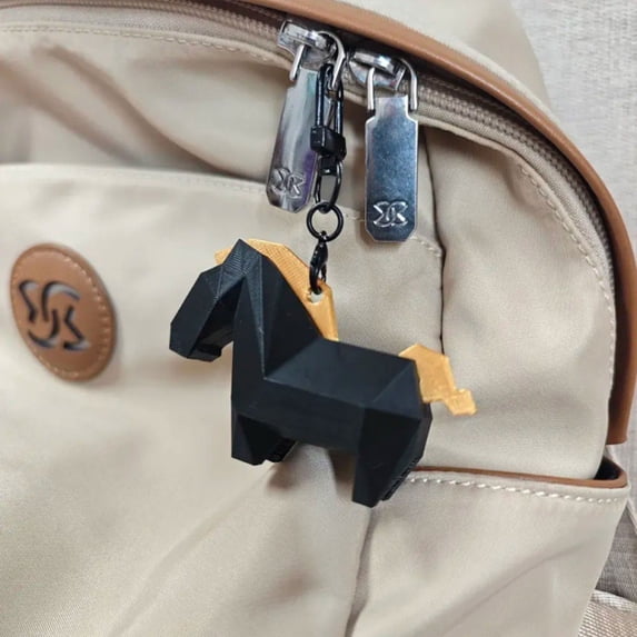 3D Geometric Keychain Backpack Charm (1-Pack) – Cute Schoolbag ...