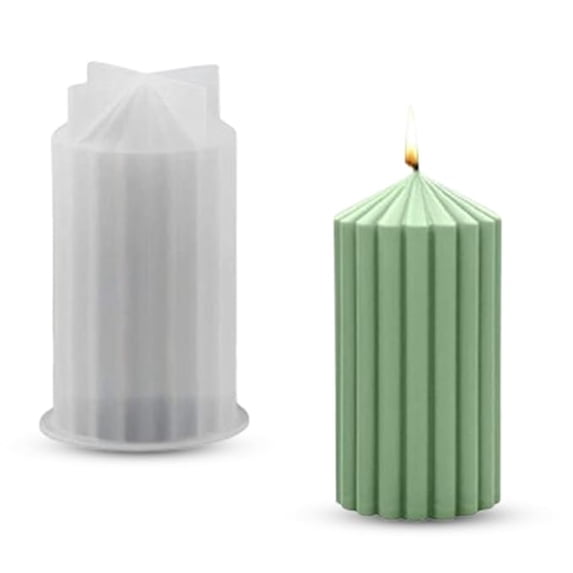 3D Geometric Striped Column Pillar Mould Silicone Candle Mold for ...