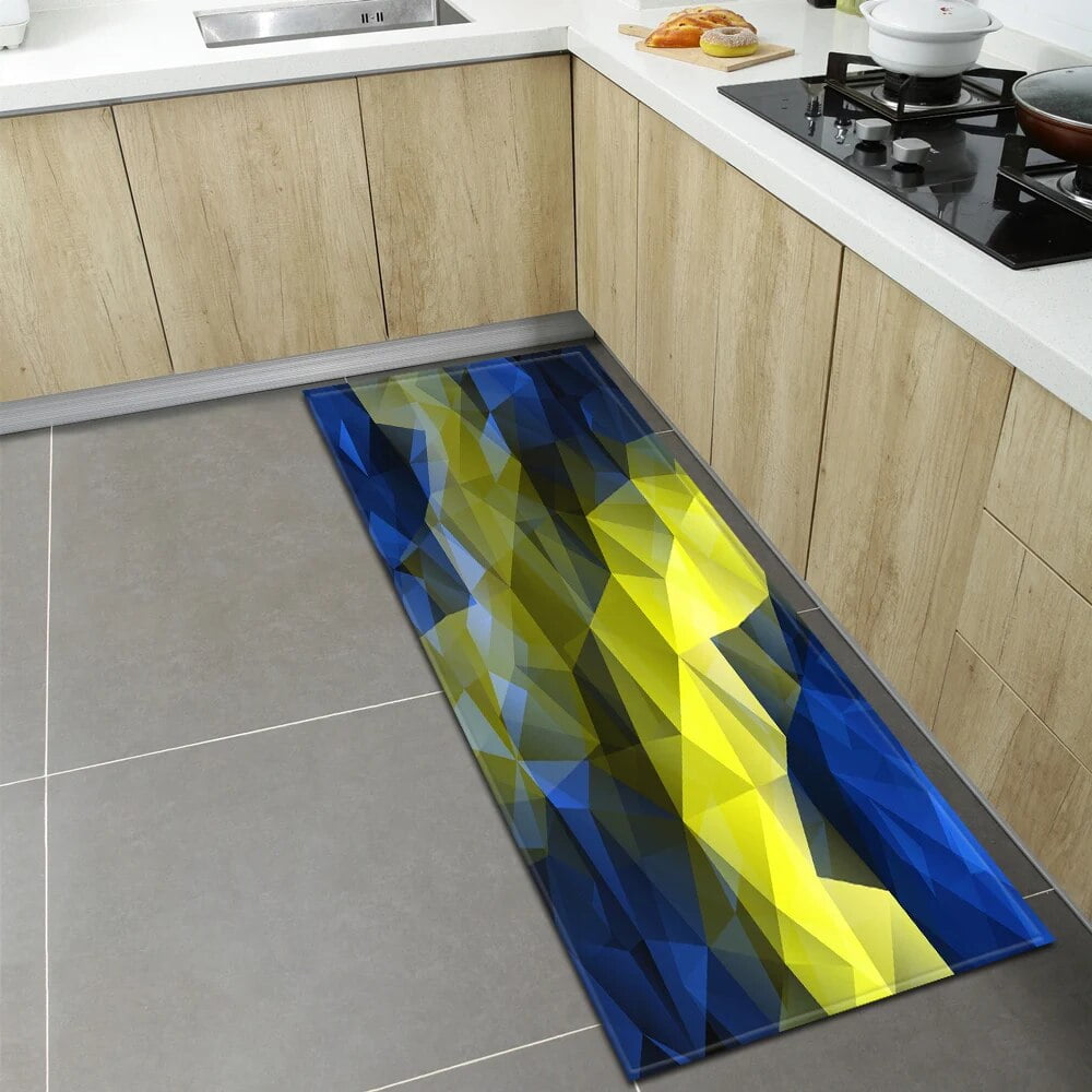 3D Geometry Pattern Entrance Doormat Kitchen Mat Bedroom Children Floor ...