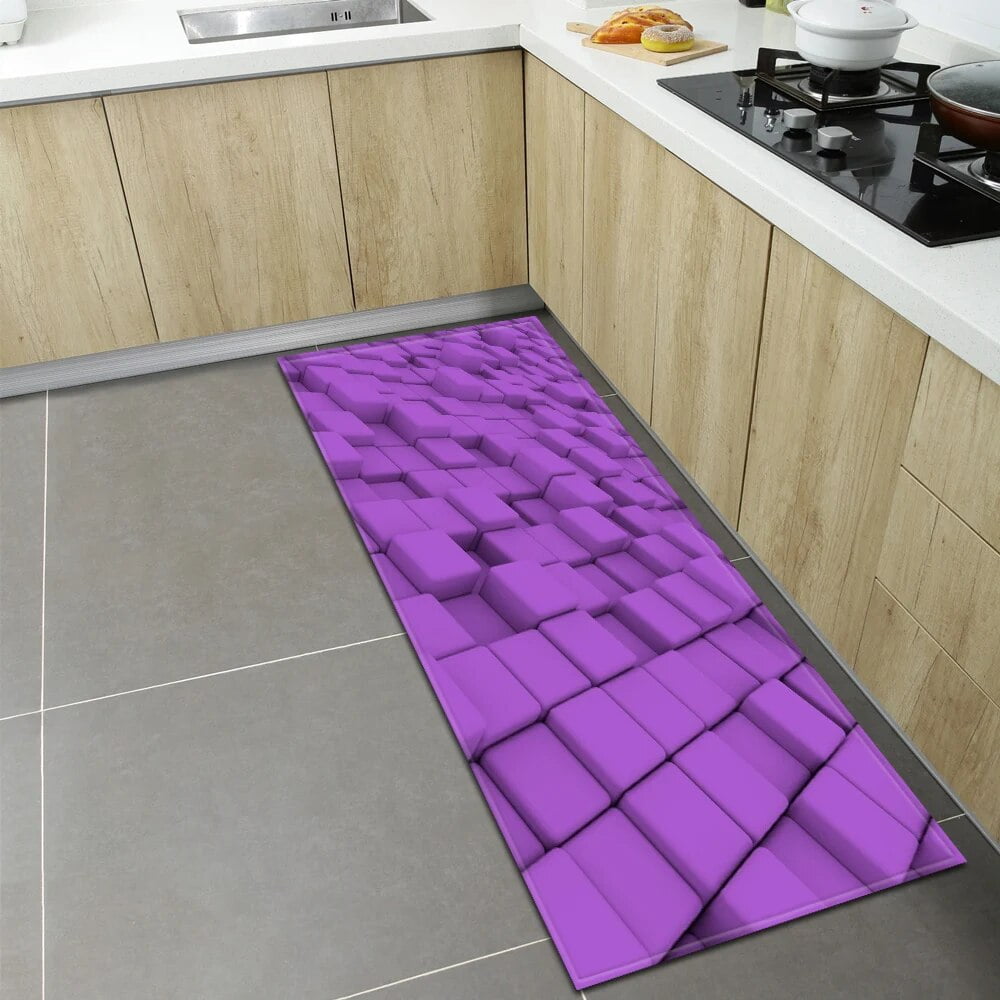 3D Geometry Pattern Entrance Doormat Kitchen Mat Bedroom Children Floor ...