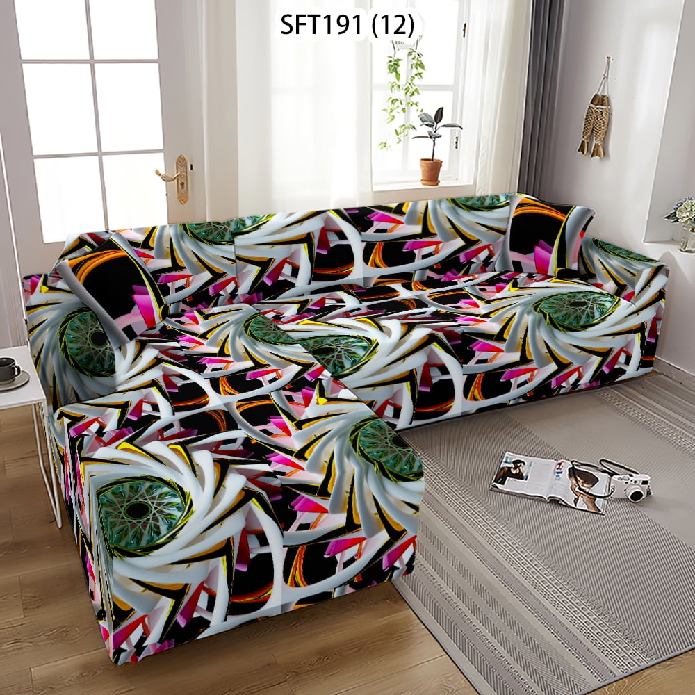 3D Geometry Slipcovers Armchair Lining Sofa Cover L Shap Straight Sofas ...