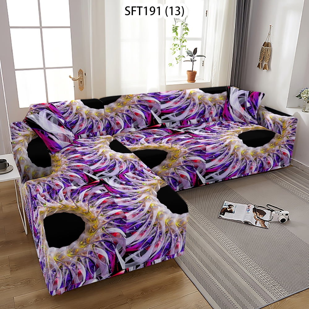 3D Geometry Slipcovers Armchair Lining Sofa Cover L Shap Straight Sofas ...
