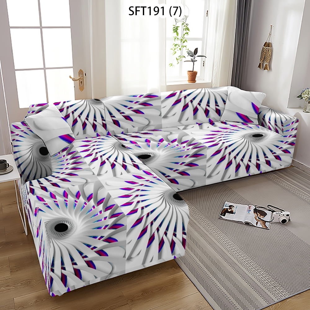 3D Geometry Slipcovers Armchair Lining Sofa Cover L Shap Straight Sofas ...