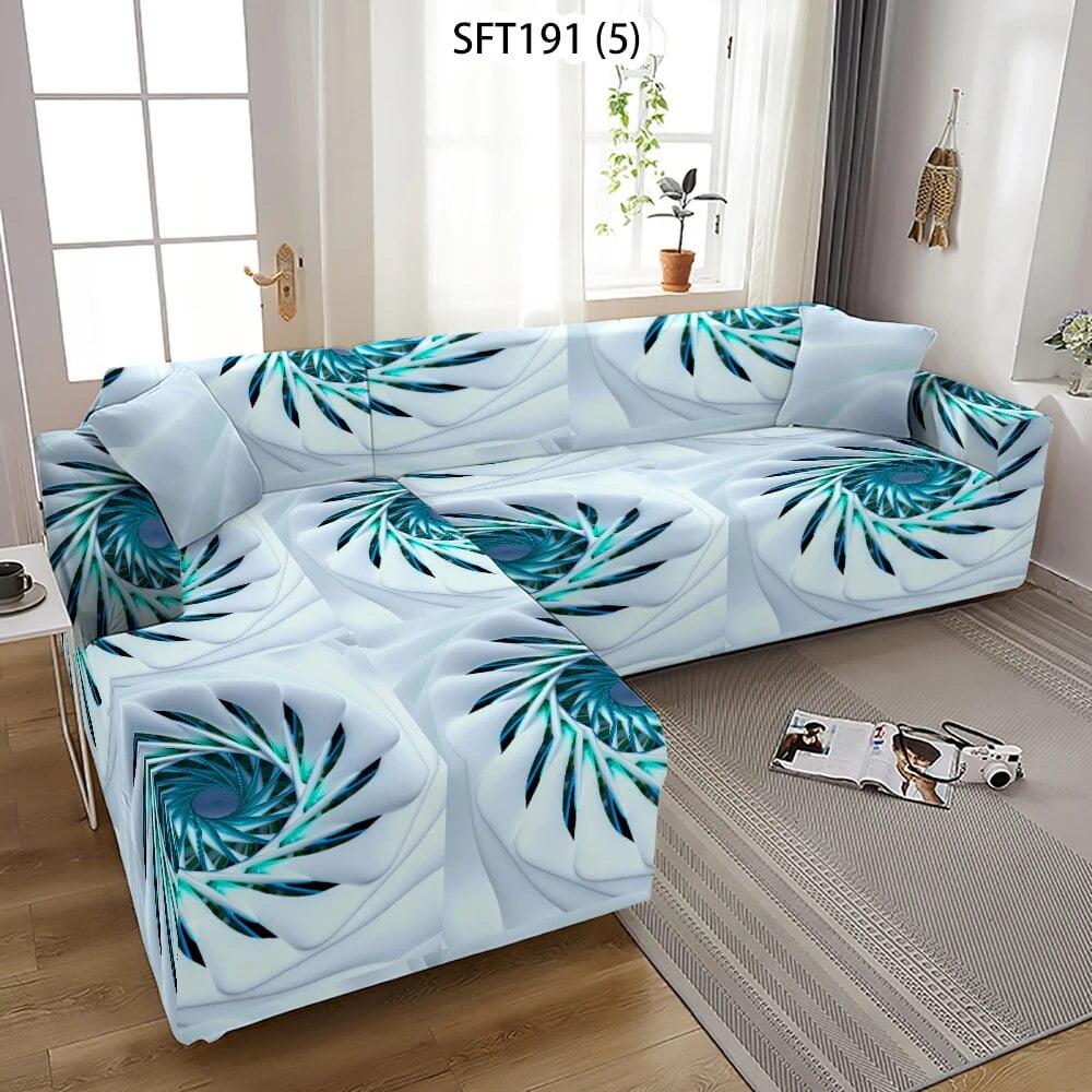 3D Geometry Slipcovers Armchair Lining Sofa Cover L Shap Straight Sofas ...