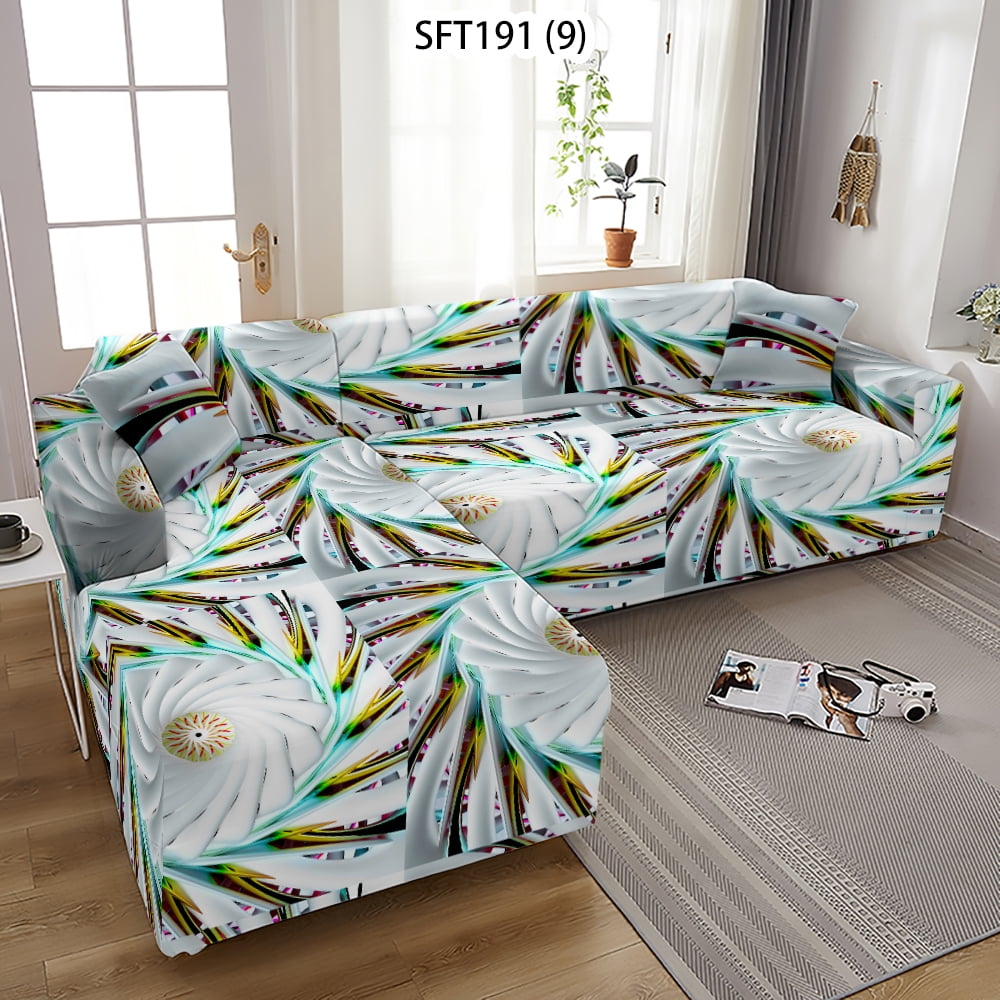 3D Geometry Slipcovers Armchair Lining Sofa Cover L Shap Straight Sofas ...