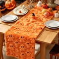 3D Ghost Halloween Table Runner for Fall, Plush Faux Fur Decor, Spooky ...
