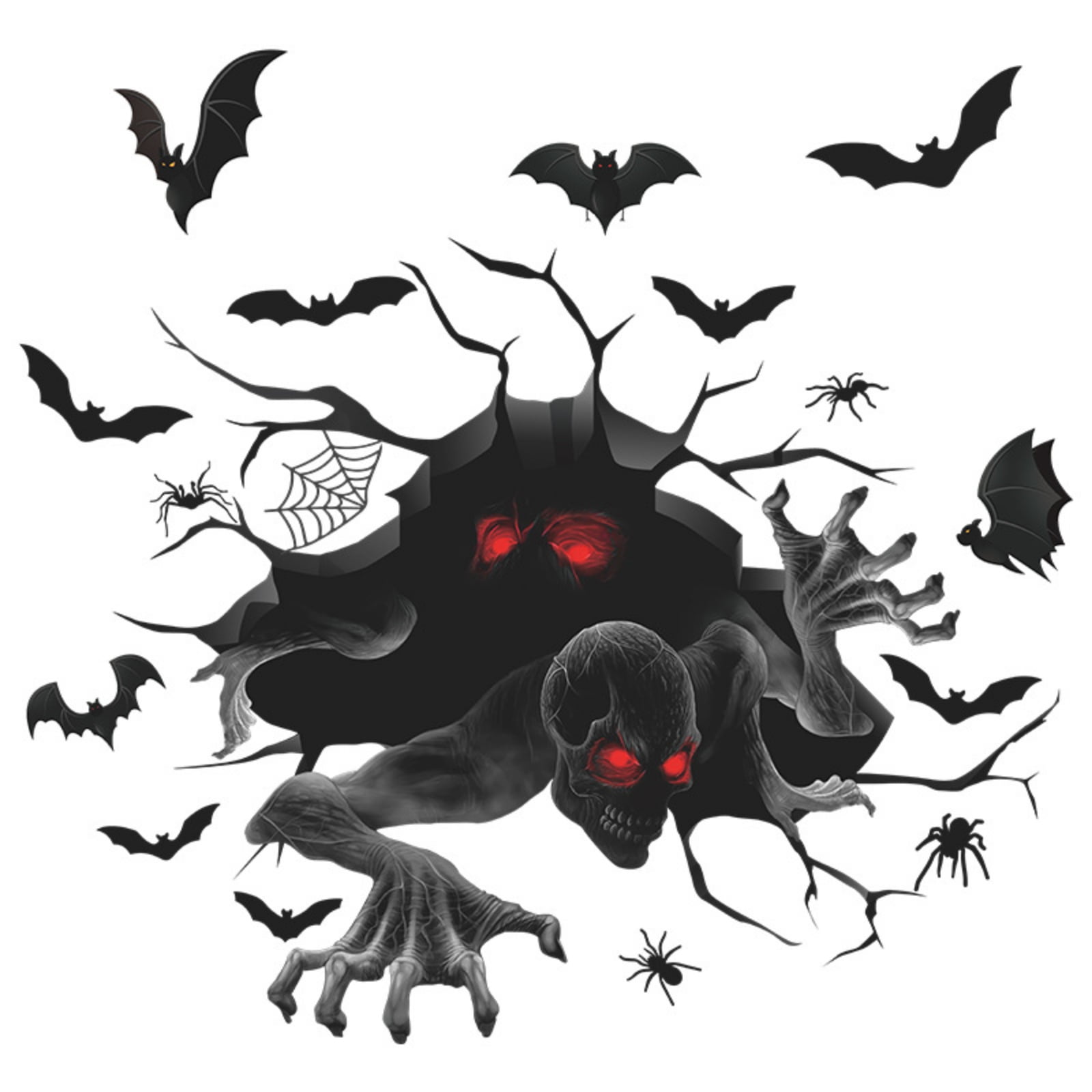 3D Ghost Hand Scratching Halloween Wall Decals, Scary Halloween Floor ...
