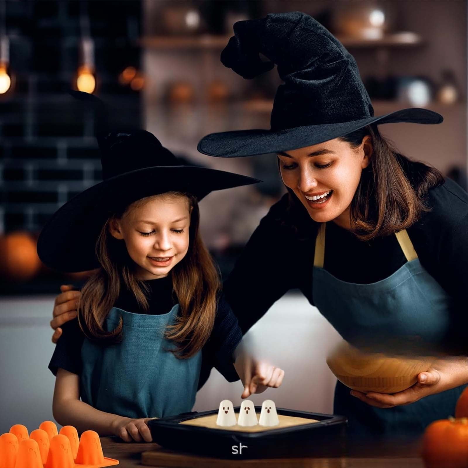 3D Ghost Silicone Molds, Non-Stick Mold 9 Cavities, Silicone Baking ...