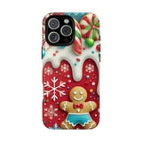 3D Gingerbread Holiday Cookie Art Tough Phone Case 17 through 11 Pro ...