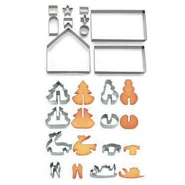 Casewin Set of 10 Gingerbread House Cookie Cutter Set, Bake Your Own ...