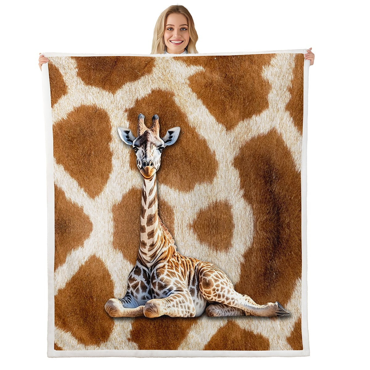 3D Giraffe Blanket,Giraffe Print Throw Blanket Twin,Wildlife Giraffe ...