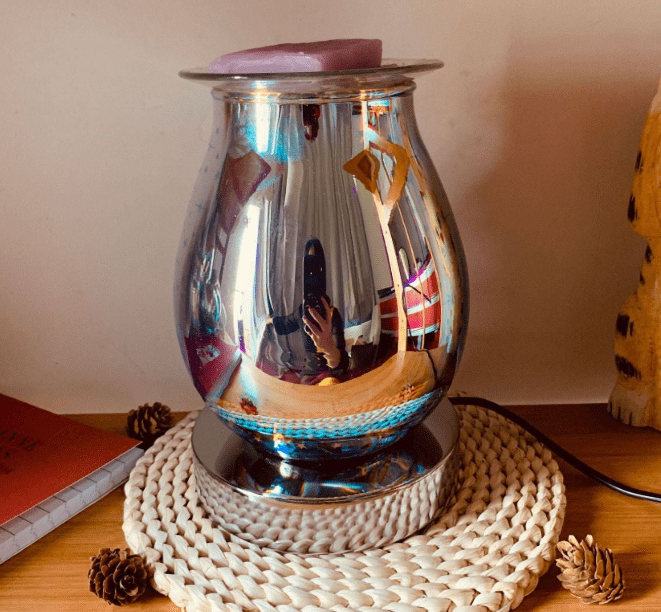 3D Glass Electric Wax Melt Warmer Wax Burner Melter Warmer for Home ...