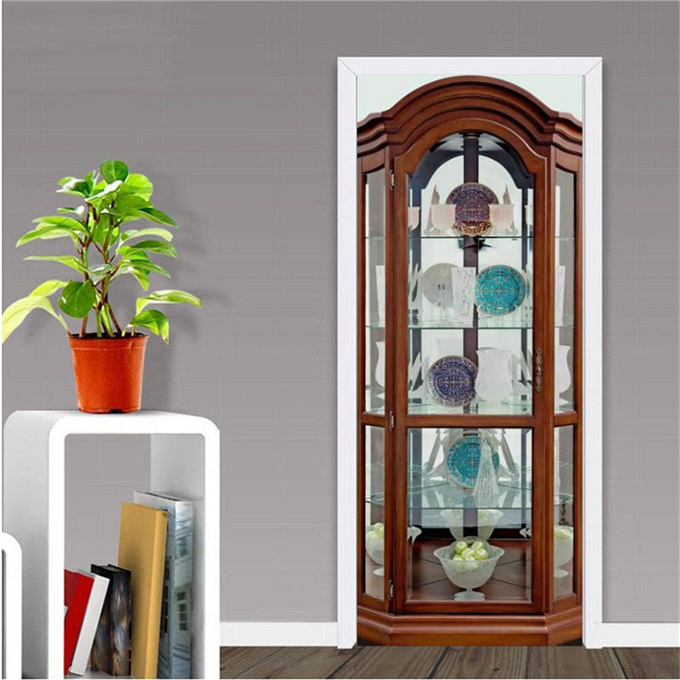 3D Glass Window Door Exterior Scenery Door Sticker Self-Adhesive Vinyl ...
