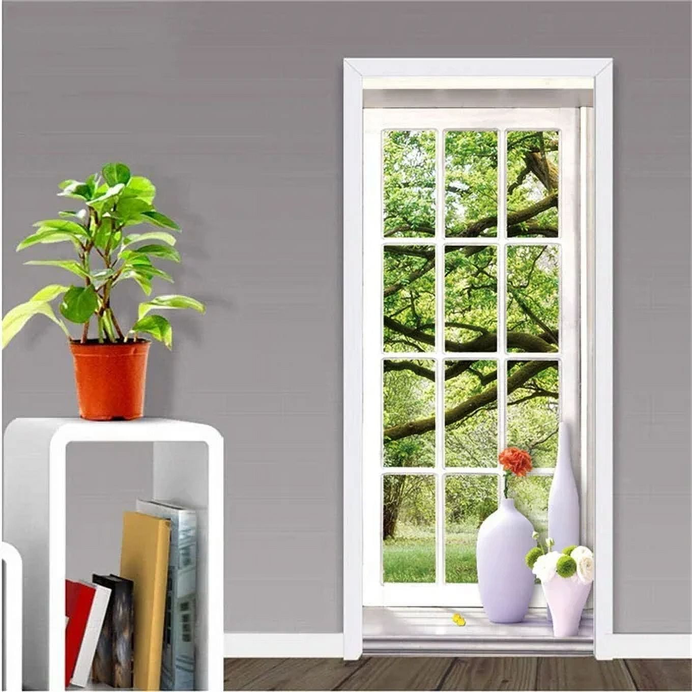 3D Glass Window Door Exterior Scenery Sticker Nature Landscape Self ...