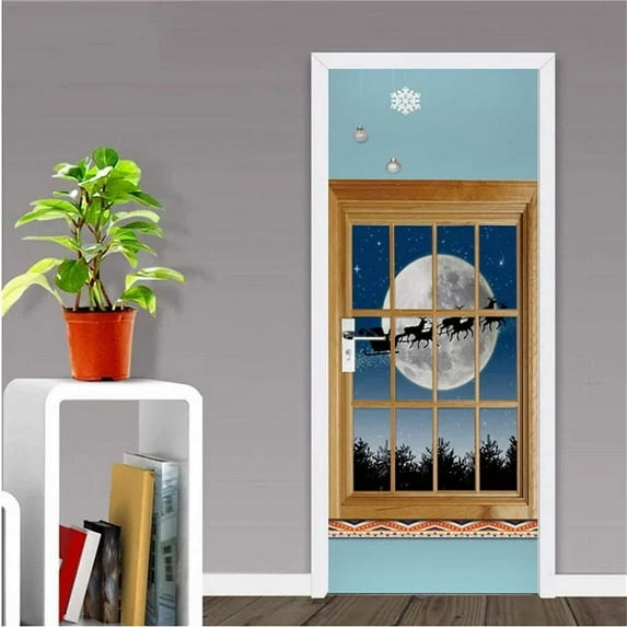 3D Glass Window Door Exterior Scenery Sticker Nature Landscape Self ...