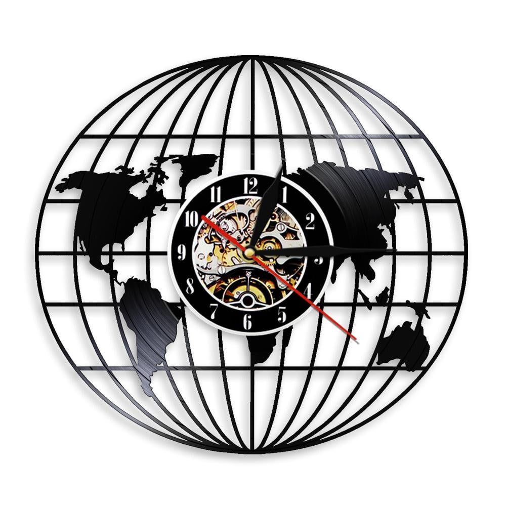 3D Globe Map of Earth Vinyl Record Wall Art Travel Gifts All Around the ...