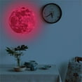 3D Glow in the Dark Moon Wall Sticker,Removable Planet Decal for Room ...