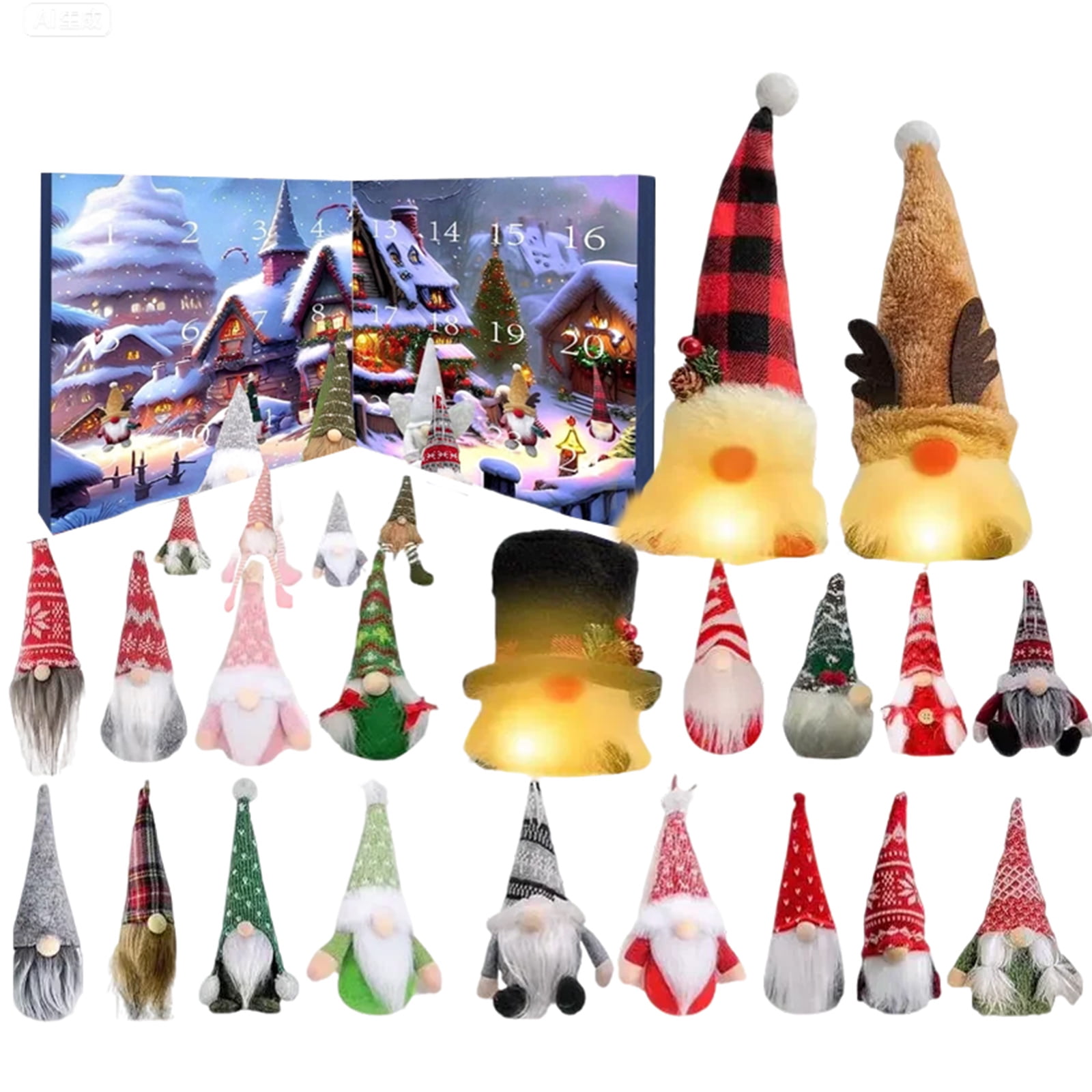 3D Gnomes Advent Calendars, 24 Days Christmas Countdown Calendar With ...