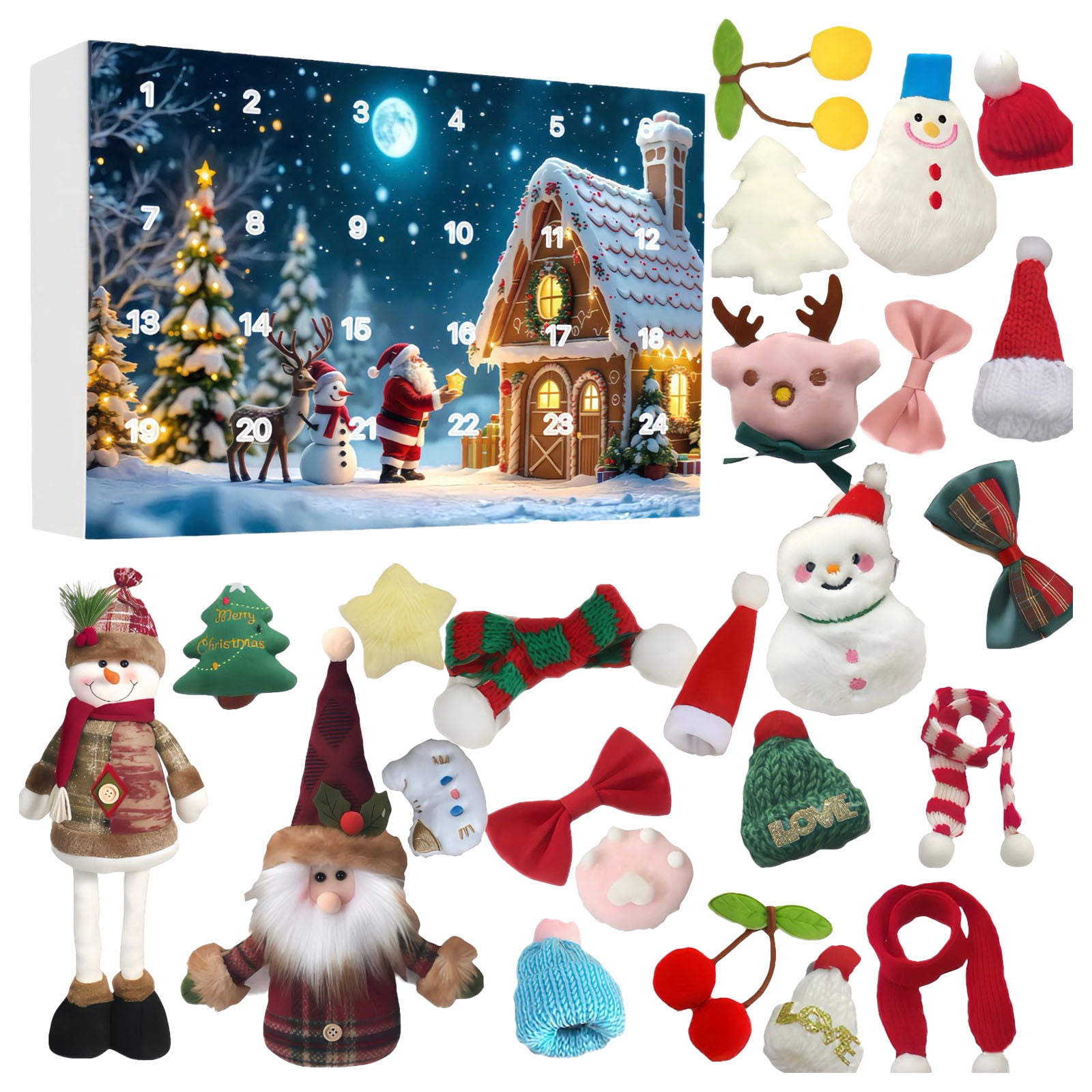 3D Gnomes Christmas Advent Calendar Blind Box - 24 Day Christmas Gnomes ...