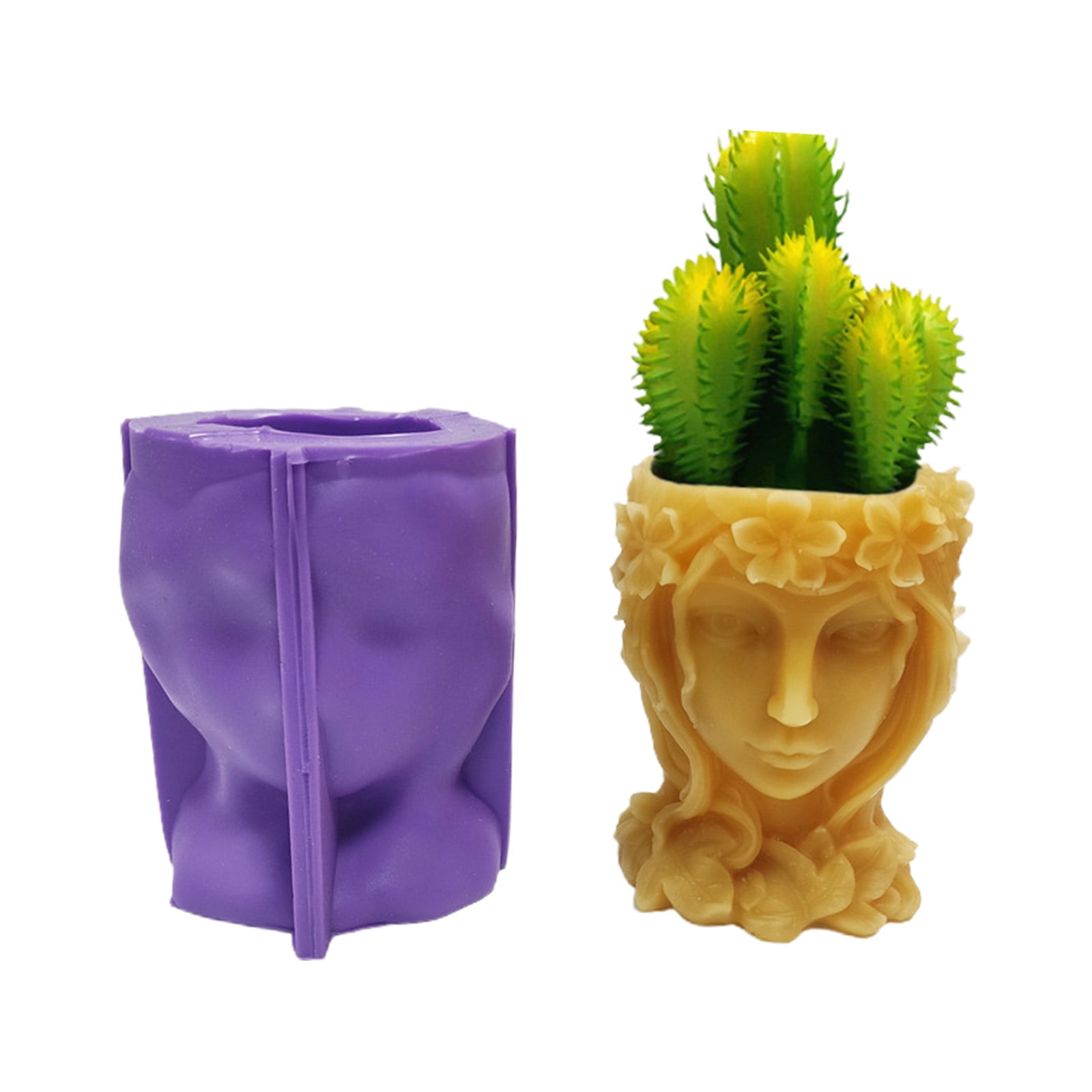 3D Goddess Pen Holder Flower Pot Silicone Mold Epoxy Resin Mold DIY ...