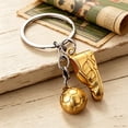 3D Gold Soccer Keychain Cleat Ball Key Ring Mini Sports Pendant Gift ...
