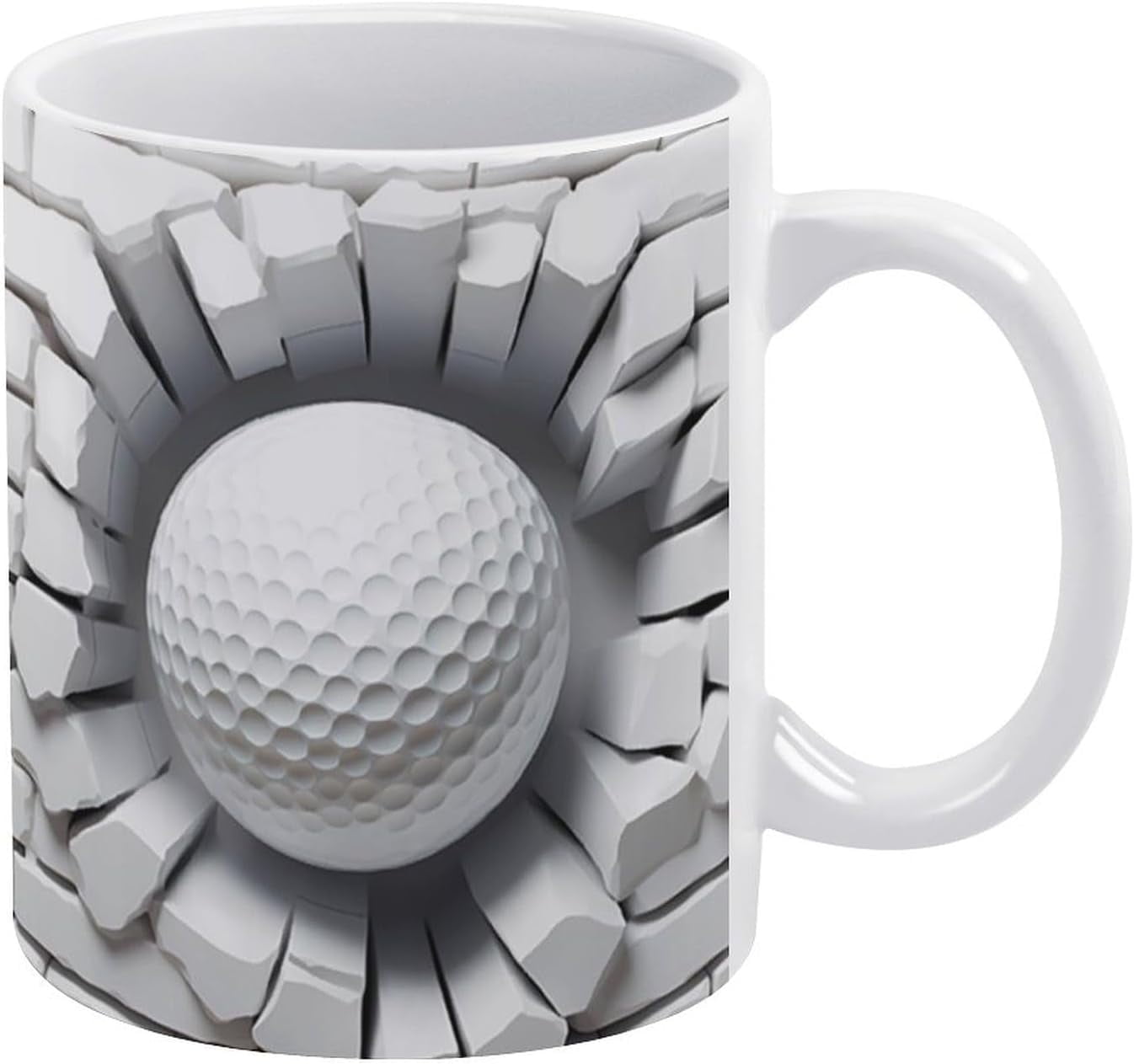 3D Golf Ball Coffee Mug - Funny Birthday Gift Idea For Mom Dad Husband ...