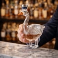 3D Goose Shaped Glass Whiskey Decanter 350ml Clear High Borosilicate ...
