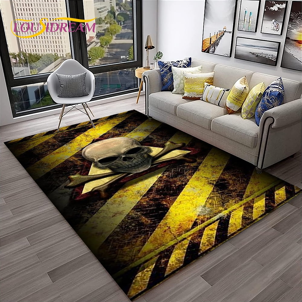 3D Gothic Horror Skull Carpet Rug for Home Living Room Bedroom Sofa ...