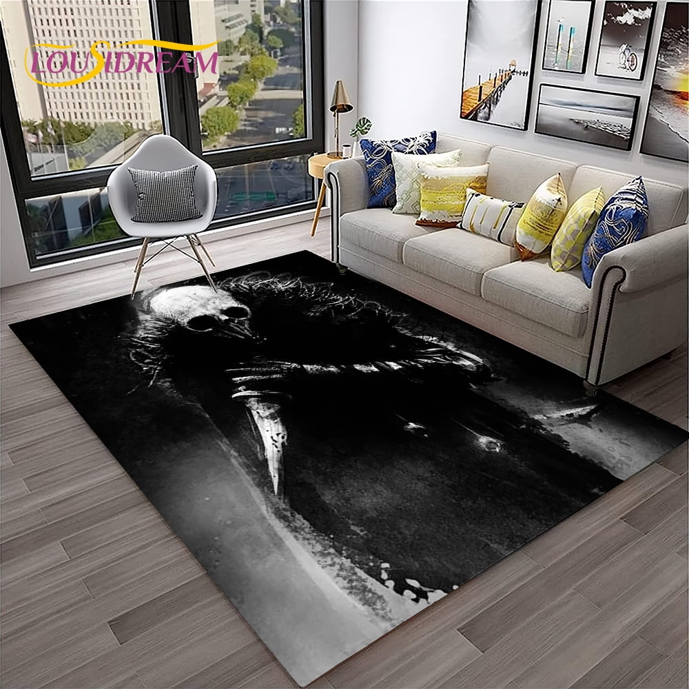 3D Gothic Horror Skull Cartoon Carpet Rug for Home Living Room Bedroom ...