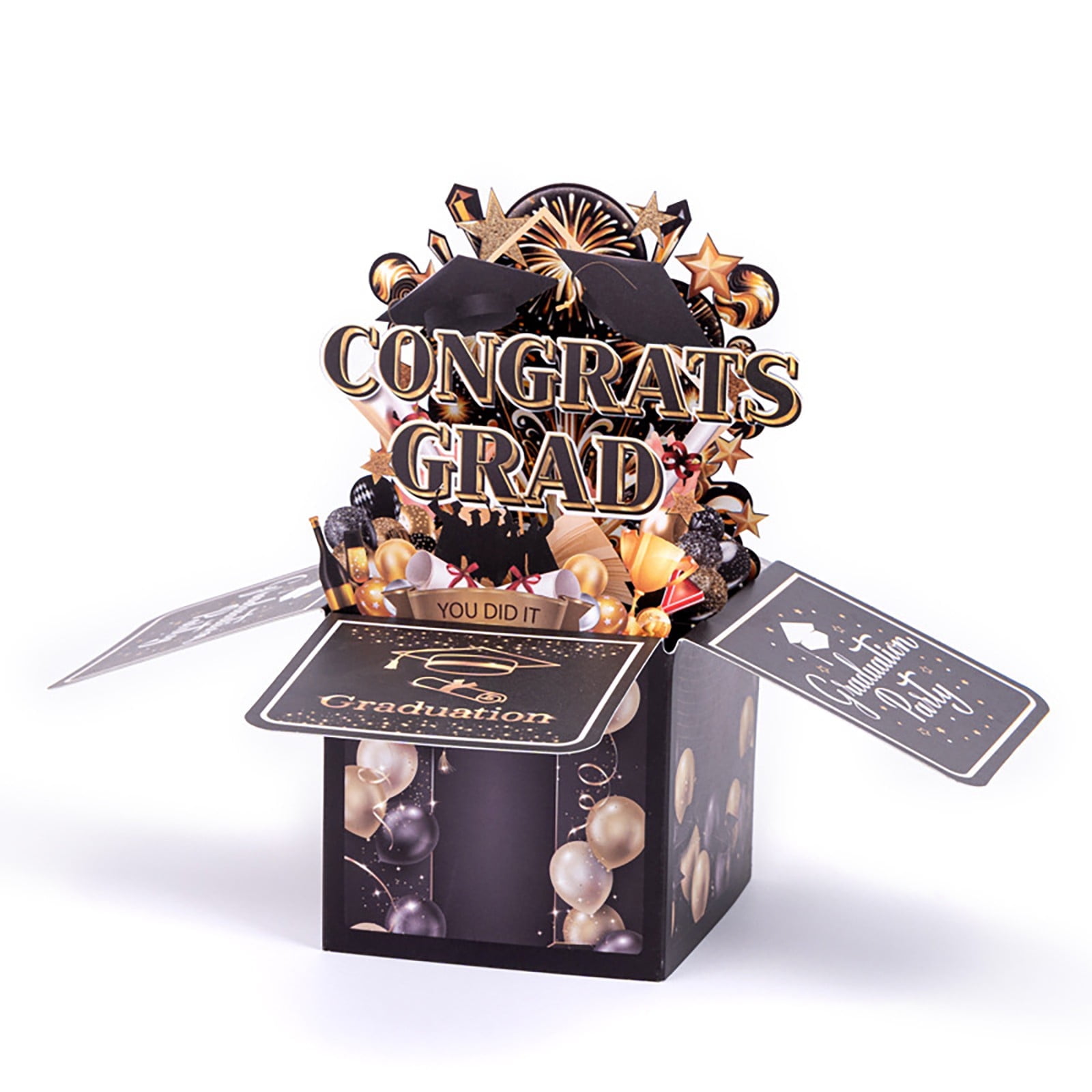 3D Graduation Popup Card with Envelope Congratulation Card and ...