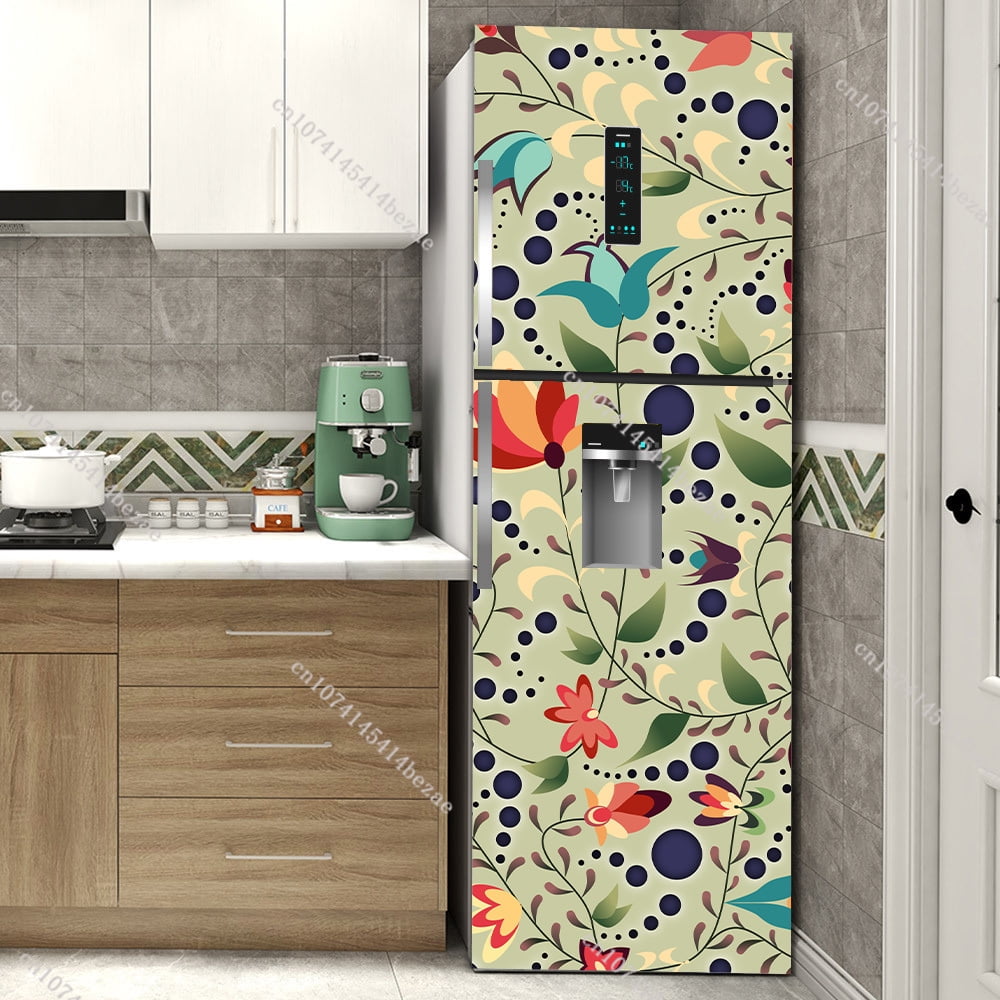 3D Graffiti Flower Fridge Sticker Matte Surface Material PVC Waterproof ...