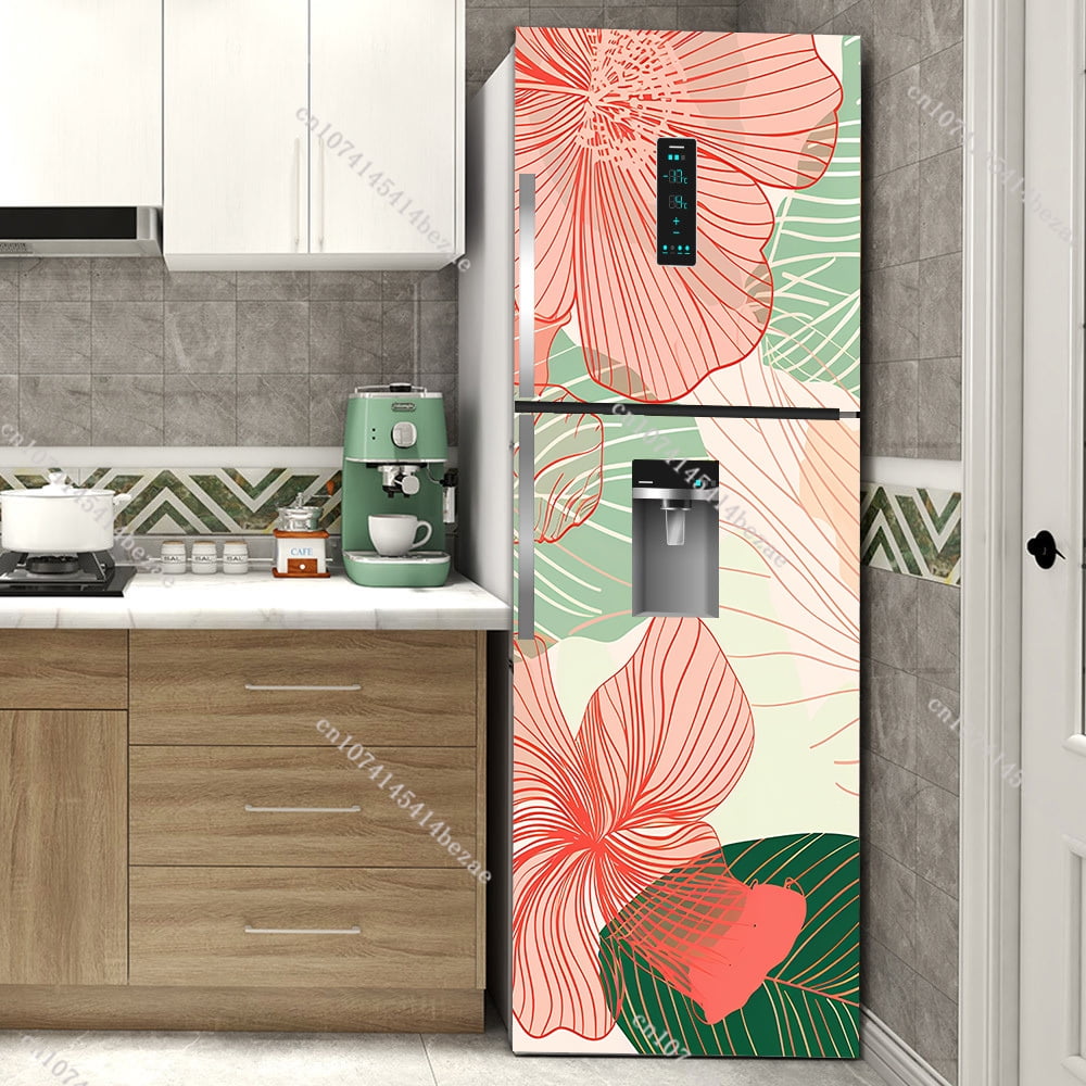 3D Graffiti Flower Fridge Sticker Matte Surface Material PVC Waterproof ...