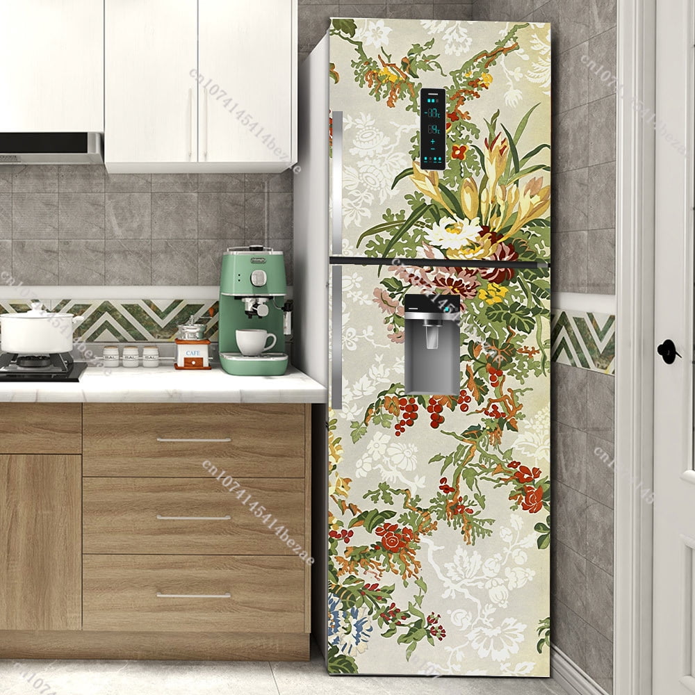 3D Graffiti Flower Fridge Sticker Matte Surface Material PVC Waterproof ...