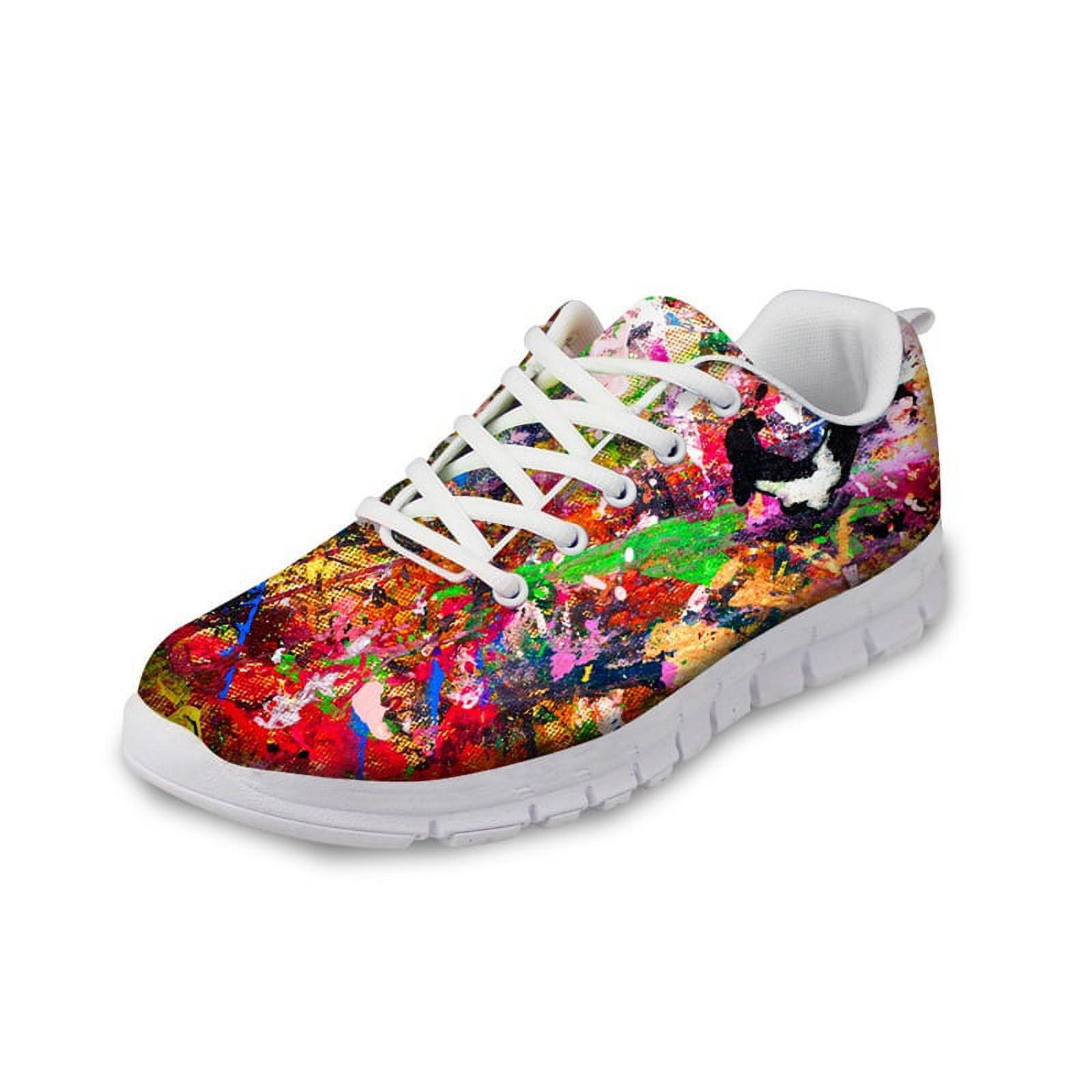 3D Graffiti Printing Women Casual Sneaker Customized Summer Mesh Shoes ...