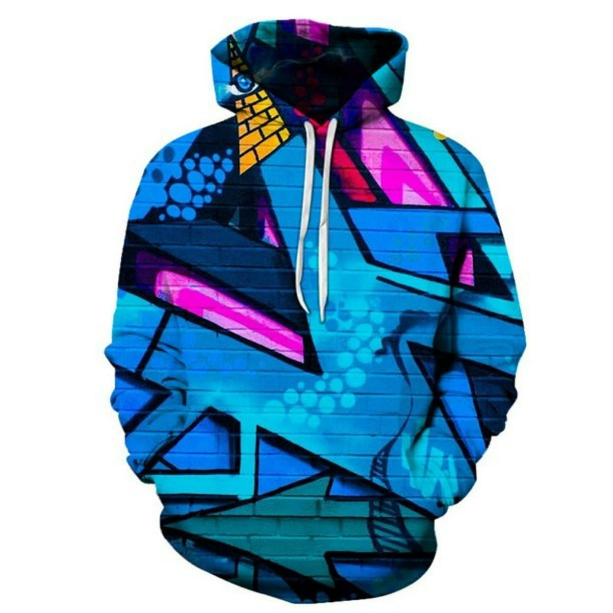 3D Graphic Hoodie for Men & Women - Funny with Pockets - Cool Autumn ...