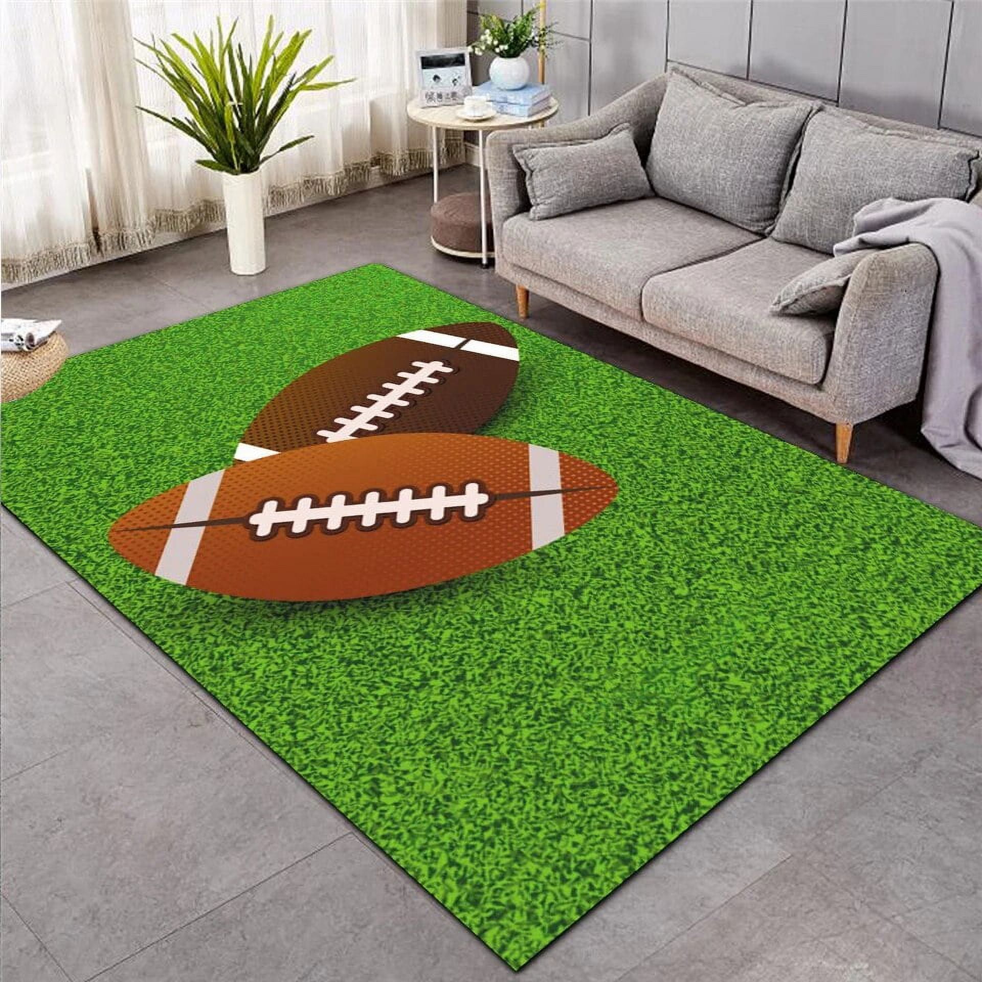 3D Green Football Carpet Kids Room Baseball Rug Field Parlor Bedroom ...
