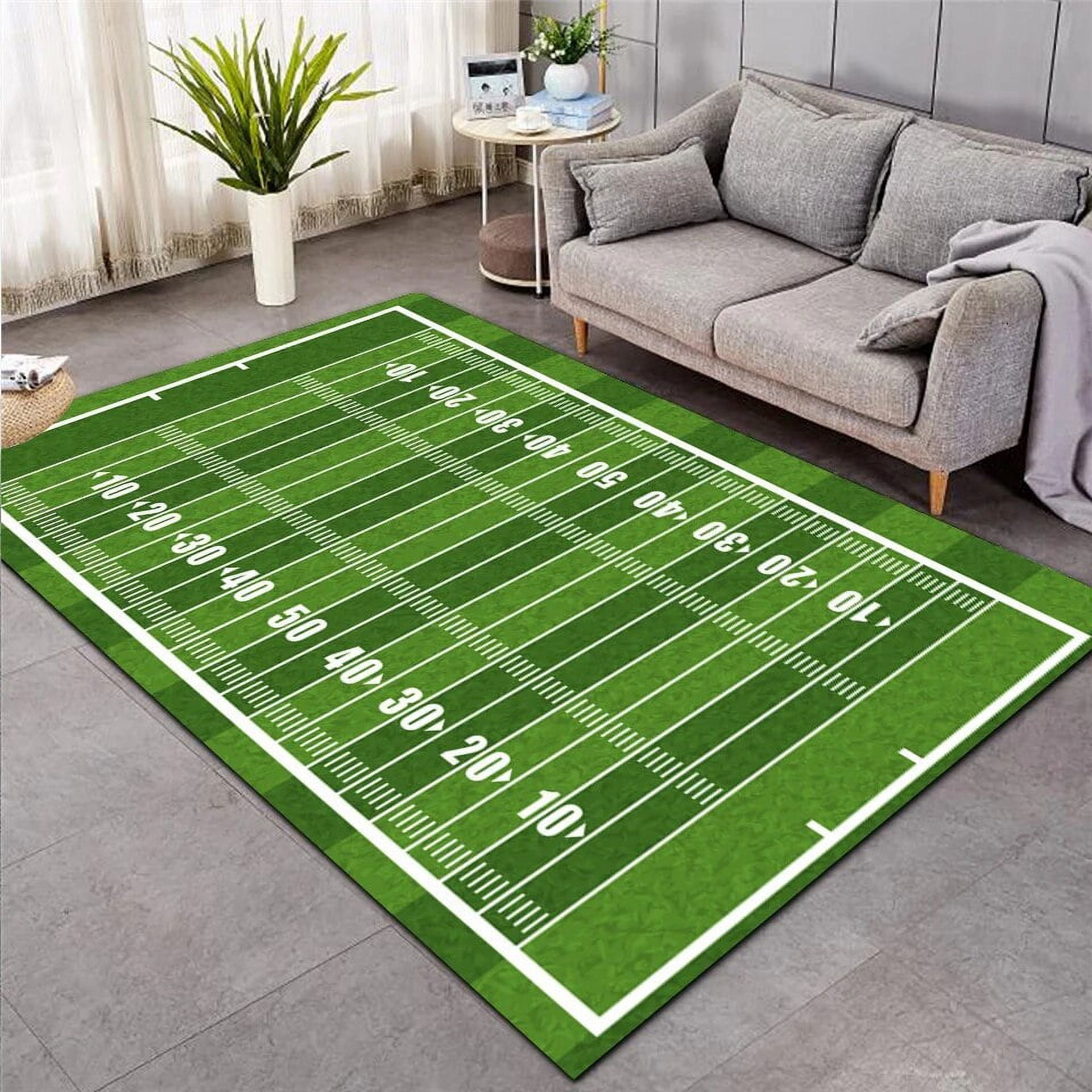 3D Green Football Carpet Kids Room Baseball Rug Field Parlor Bedroom ...
