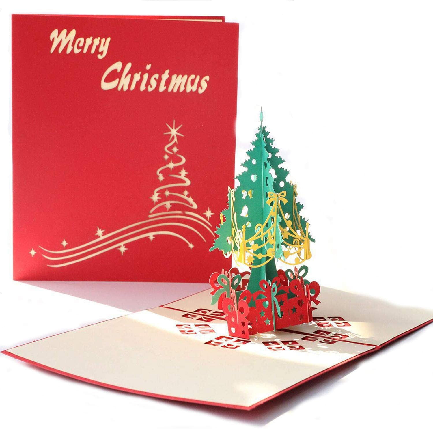 3D Greeting Christmas Cards Holiday Birthday Pop Up Cards Gift ...