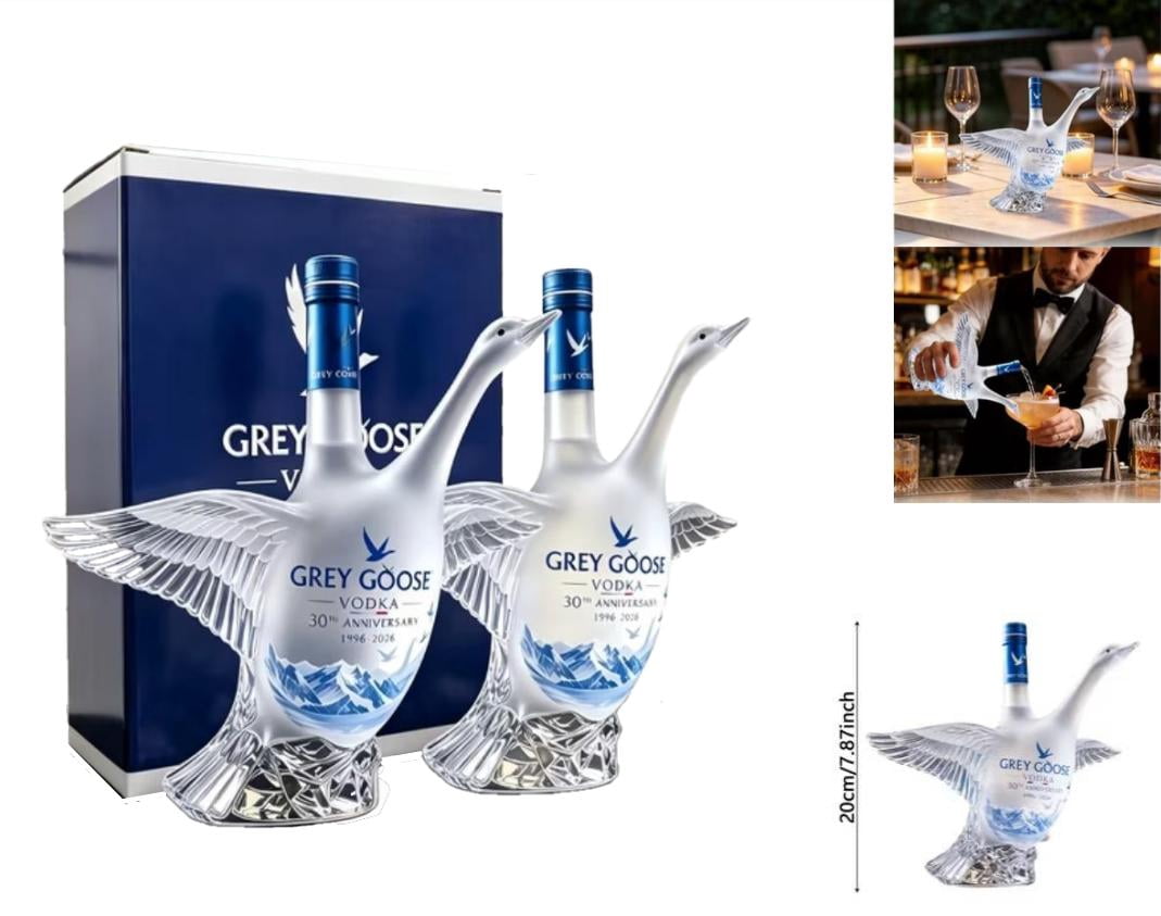 3D Grey Goose Whisky Bottle 30th Anniversary 1996-2026, Unique Sculpted ...