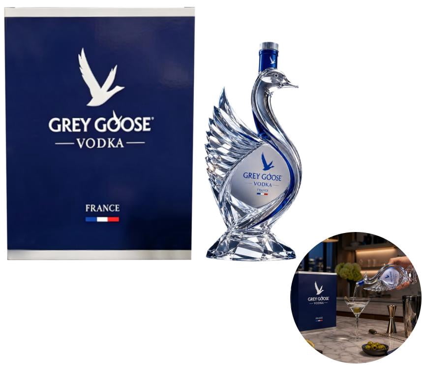 3D Grey Goose Whisky Bottle 30th Anniversary 1996-2026, Unique Sculpted ...