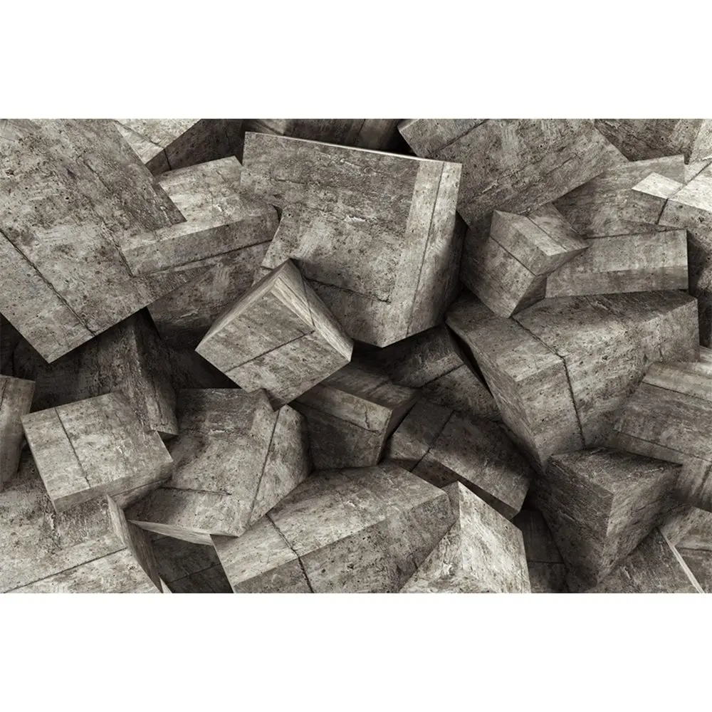 3D Grey Photo Backdrop Geometrical Cemt Marble Texture Home r ...