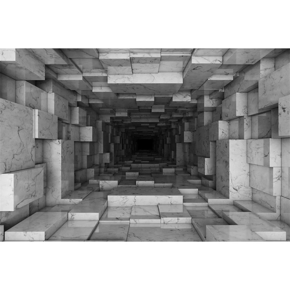 3D Grey Photo Wallpaper Backdrop Geometric Marble St Photo Studio ...