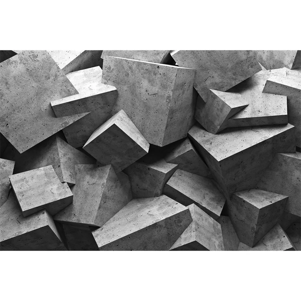 3D Grey Photo Wallpaper Backdrop Geometric Marble St Photo Studio ...